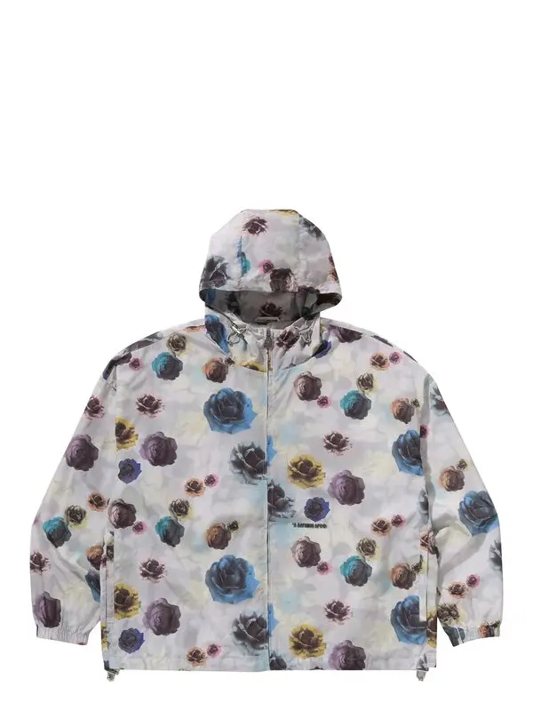 BAPE Floral Camo Nylon Hooded Jacket - Cream