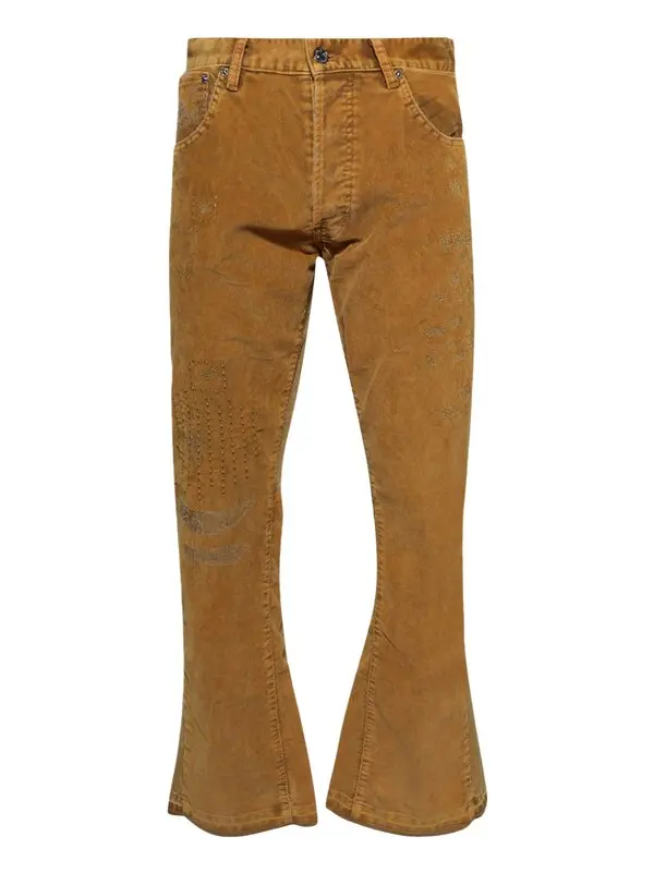 GALLERY DEPT. Corduroy La Flare Trousers - Brown