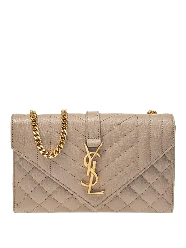 Saint Laurent Small Envelope Chain Bag - Cream