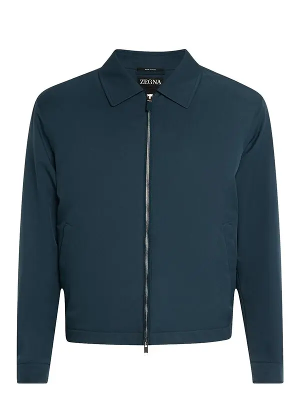 Zegna Microfiber Full-zip Blouson - Dk Blu Sld