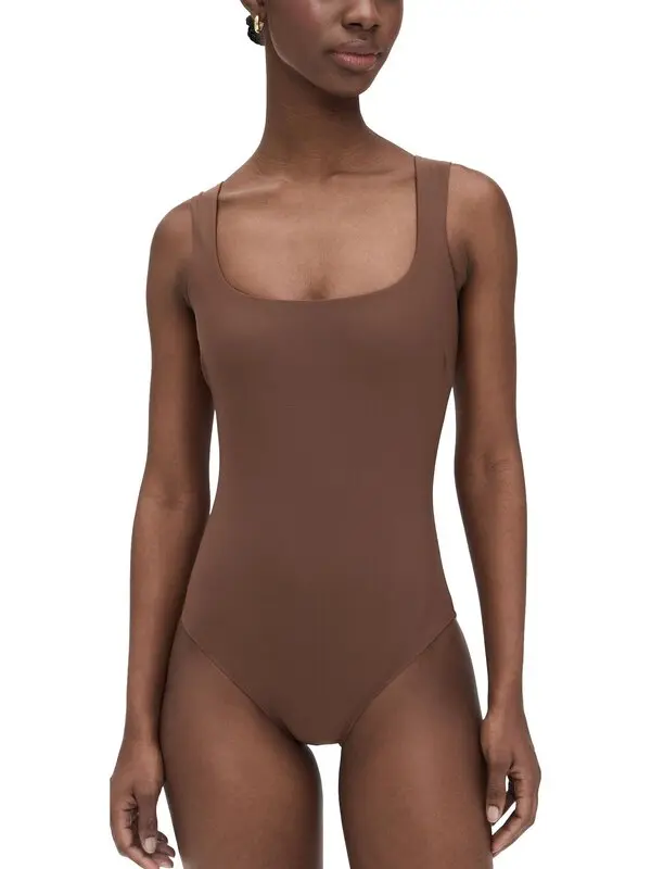 STYLEST Square Neck One-piece - Cocoa