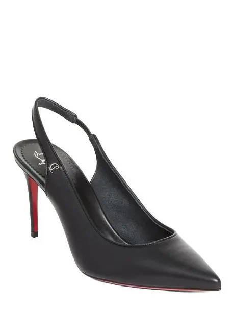 CHRISTIAN LOUBOUTIN Sporty Kate Slingback Pump - Black/ Lin Black