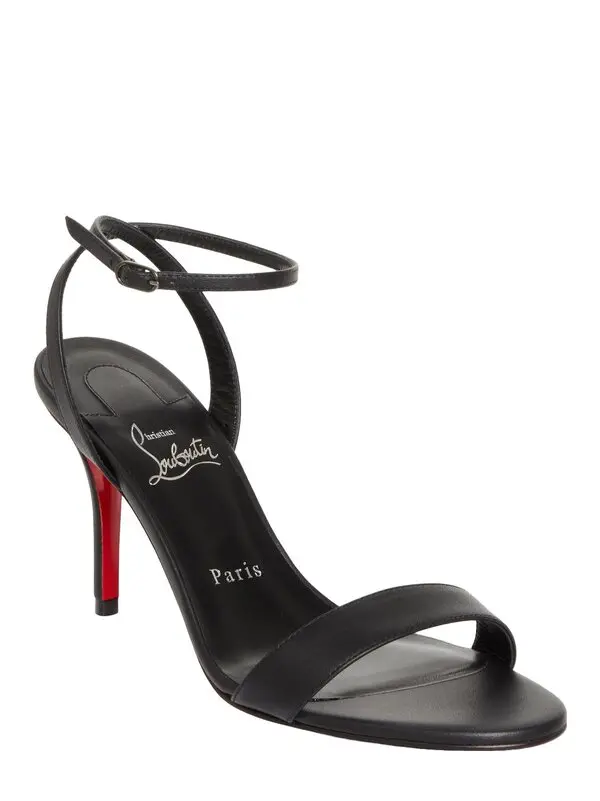 CHRISTIAN LOUBOUTIN Ankle Strap Sandal - Black/lin Black