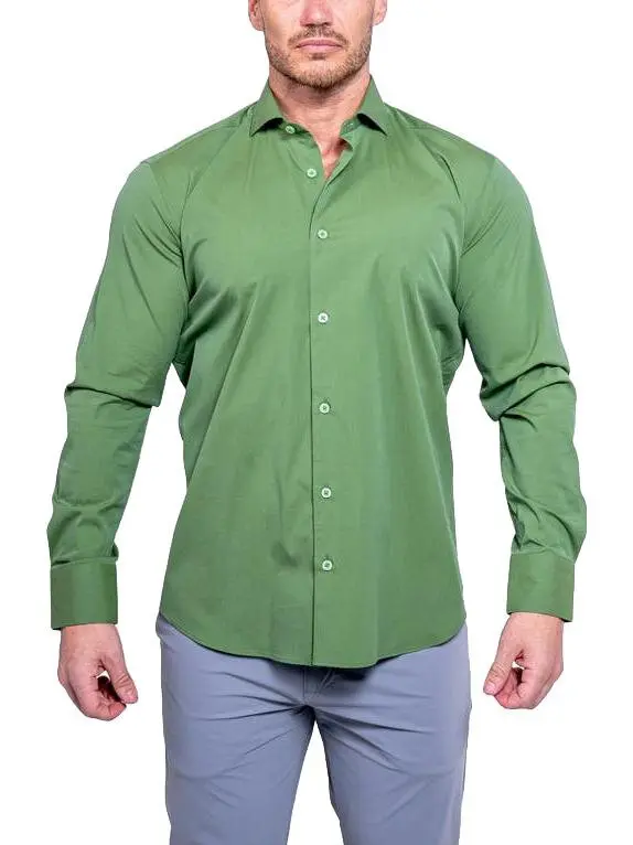 MACEOO Einstein Aristocratluxestretch Button-up Shirt - Green