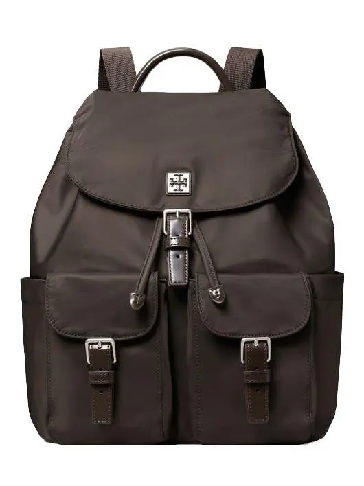 Tory Burch Virginia Nylon Backpack - Dark Brown