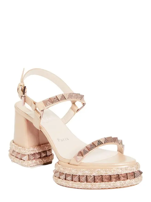 CHRISTIAN LOUBOUTIN Superaclou Espadrille Sandal - Leche/ Lin Leche