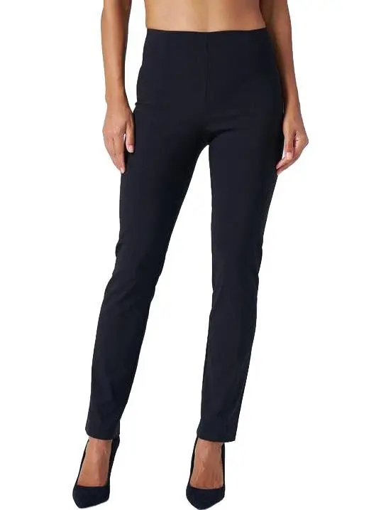 FRANNE GOLDE All Season Tapered Pull-on Stretch Trousers - Black