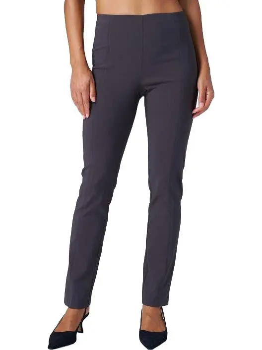 FRANNE GOLDE All Season Tapered Pull-on Stretch Trousers - Carbon