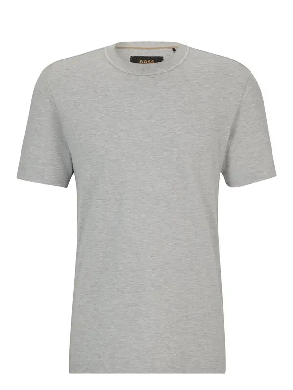 BOSS Cotton-cashmere T-shirt - Silver