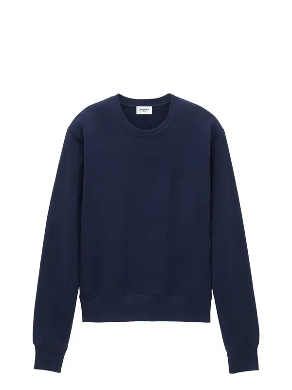 Saint Laurent Cotton Cassandre Sweatshirt - Blue