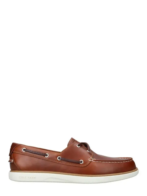 Cole Haan Leather Grandprø Windward Boat Shoes - Beige