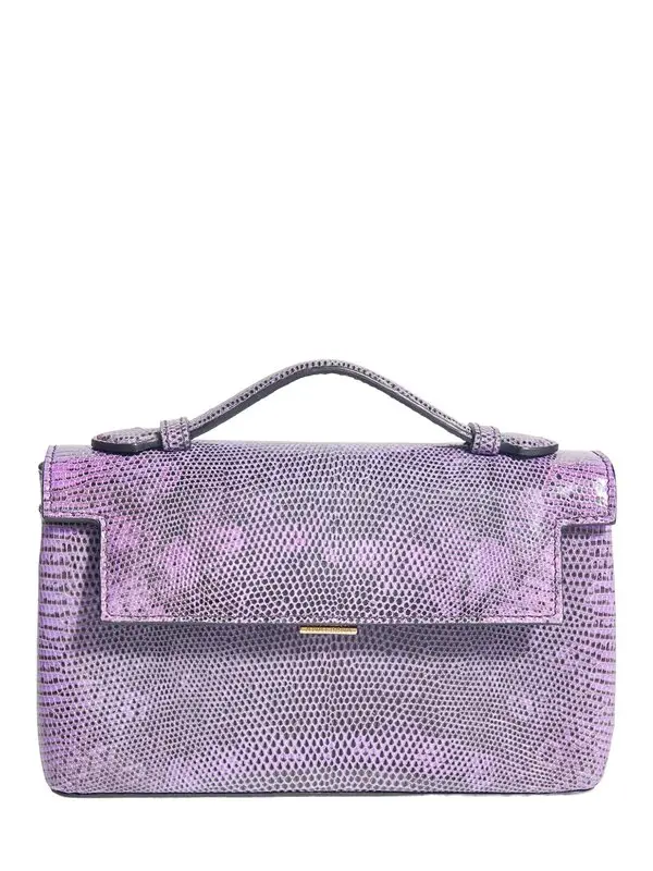 ANALEENA Lizard Skin Top-handle Bag - Purple