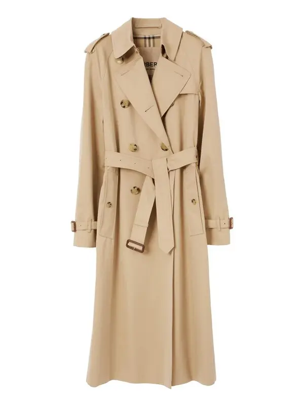 Burberry Waterloo Long Trench Coat - Yellow