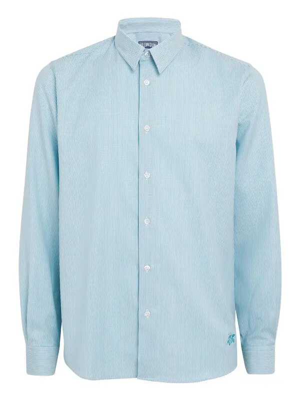 Vilebrequin Wool-blend Stripe Rayures Shirt - Blue