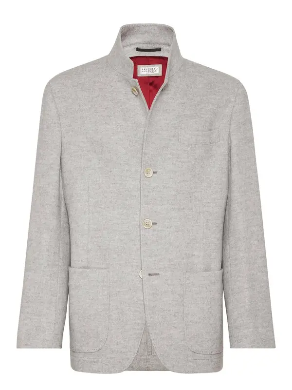Brunello Cucinelli Cashmere Tailored Coat - Grey
