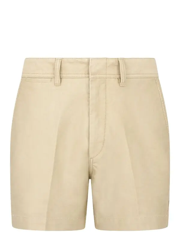 TOM FORD Brushed Cotton Tailored Shorts - Beige
