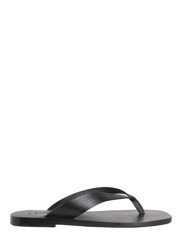 A.emery Leather Kinto Flip Flops - Black