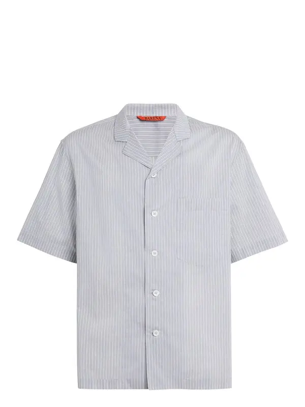 Barena Venezia Cotton-silk Striped Shirt - Blue