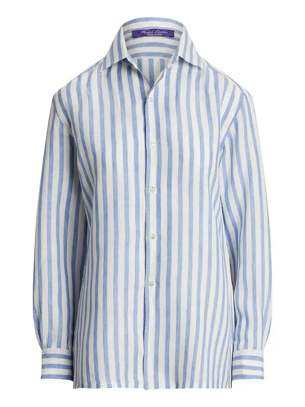 Ralph Lauren Striped Linen Shirt - White