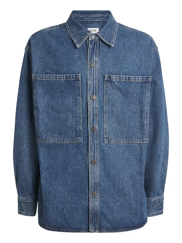 AGOLDE Oversized Atticus Denim Shirt - Navy