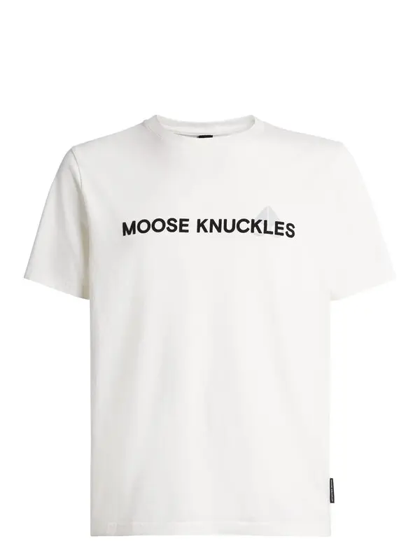 Moose Knuckles Cotton Conway Logo T-shirt - White