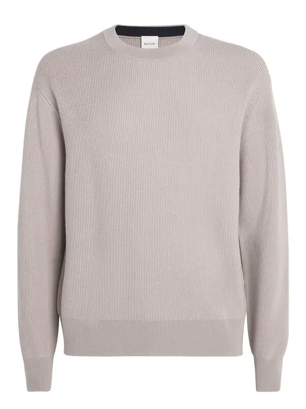 Paul Smith Merino Rib-knit Sweater - Ivory