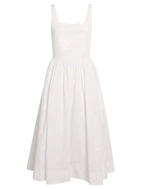 Maje Sequinned Sleeveless Midi Dress - White