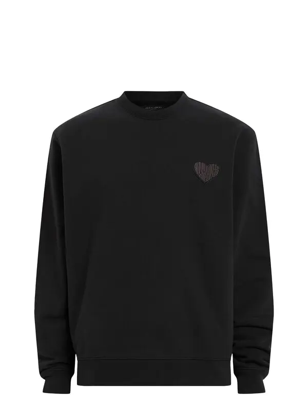 ALLSAINTS Organic Cotton Lover Crewneck Sweatshirt - Black