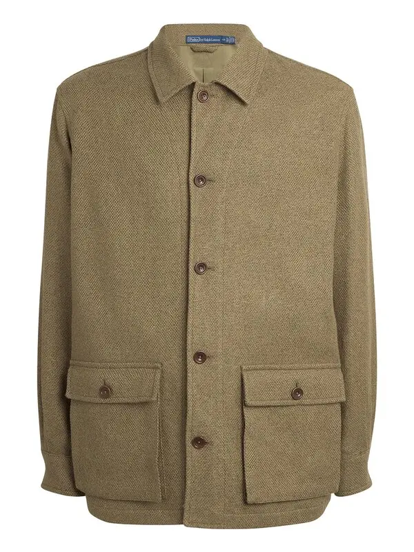 Polo Ralph Lauren Silk-linen-cotton Utility Jacket - Green