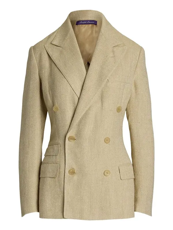 Ralph Lauren Silk-linen-blend Vanessa Jacket - Beige