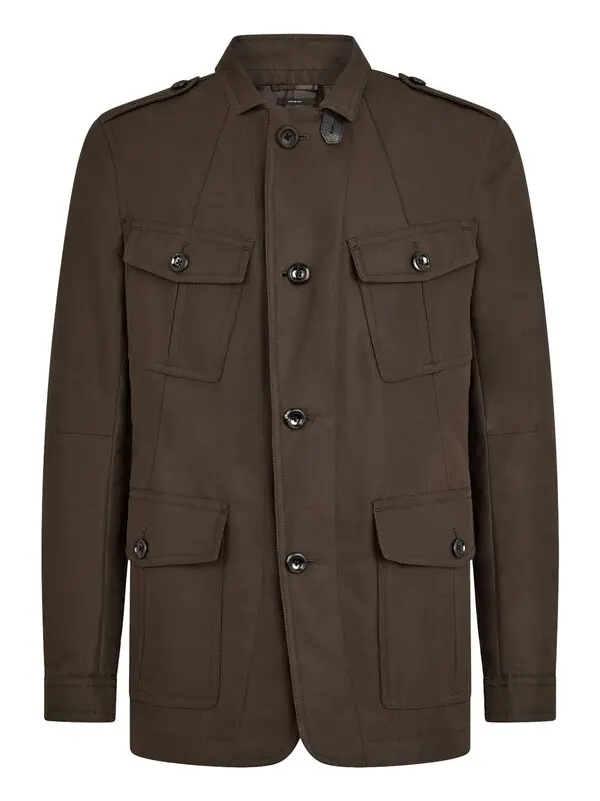 TOM FORD Cotton-blend Military Jacket - Brown
