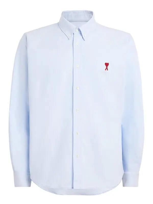 AMI Paris Cotton De Coeur Shirt - Blue