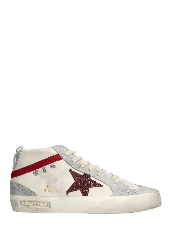 Golden Goose Leather Mid Star Low-top Sneakers - White