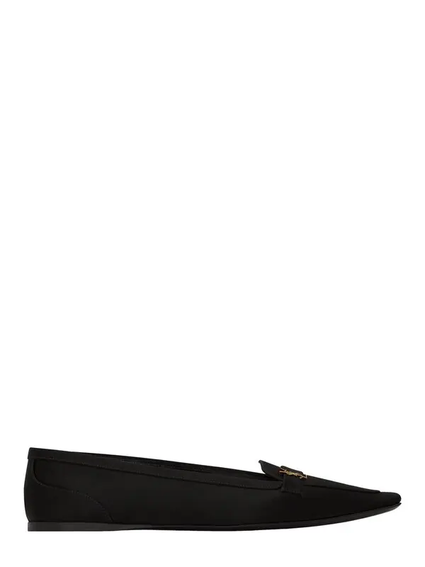 Saint Laurent Poppy Ballet Flats - Black