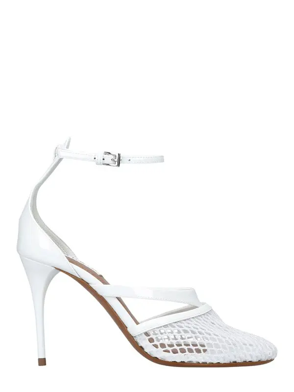Alaïa Fishnet Ankle-strap Pumps - White