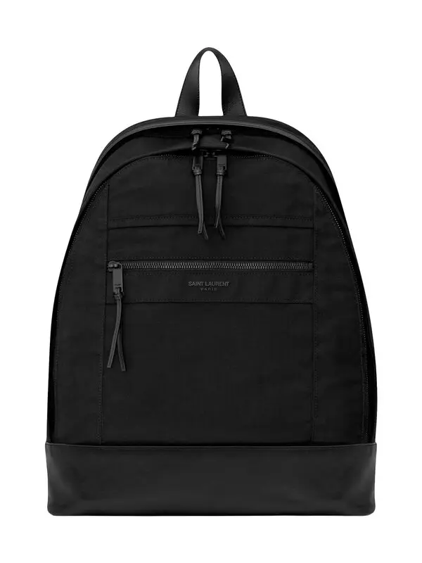 Saint Laurent Canvas City Backpack - Black