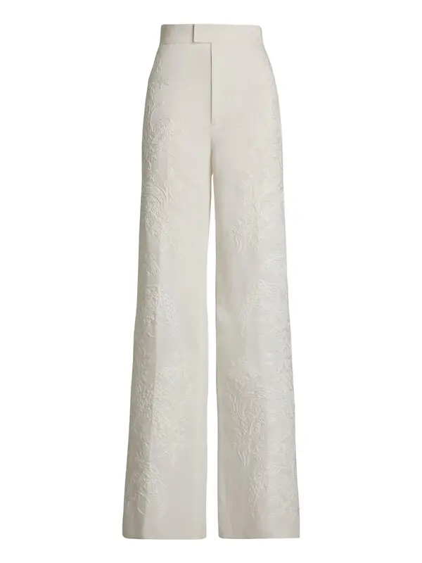 Ralph Lauren Embroidered Dean Trousers - White