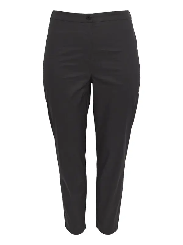 Marina Rinaldi Cotton-blend Tailored Trousers - Black