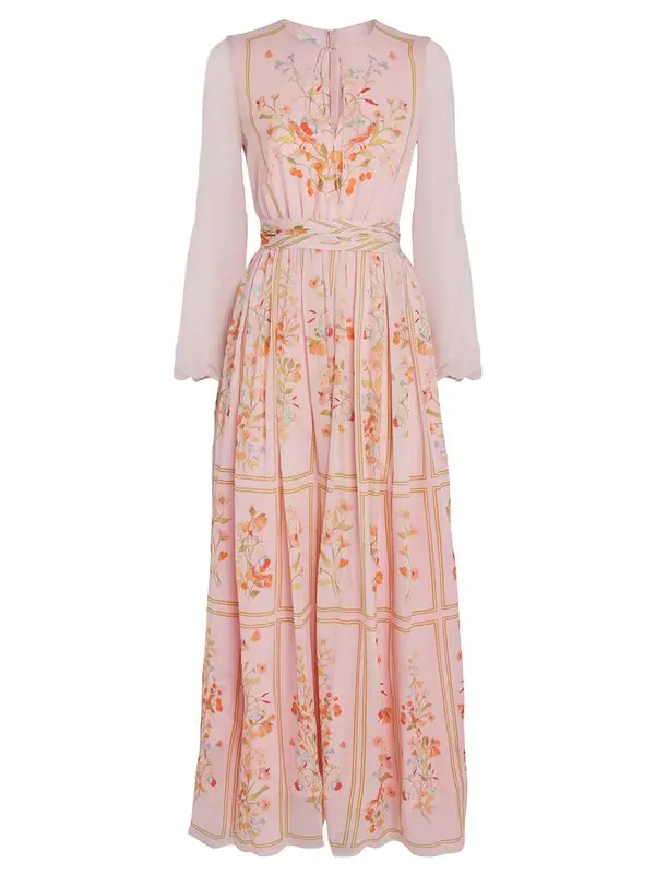 Giambattista Valli Floral Silk Maxi Dress - Pink