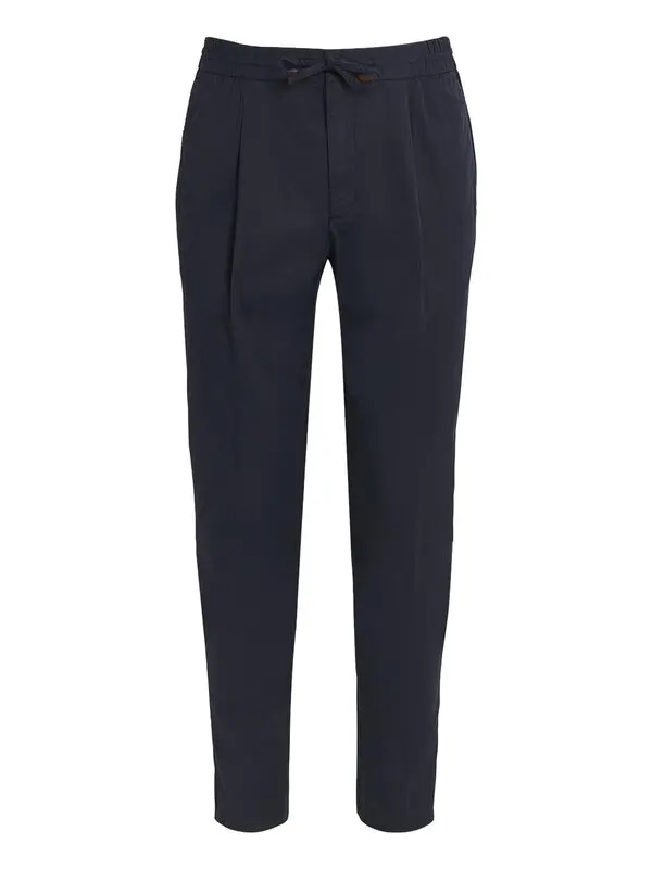 SLOWEAR Cotton-blend Drawstring Trousers - Navy