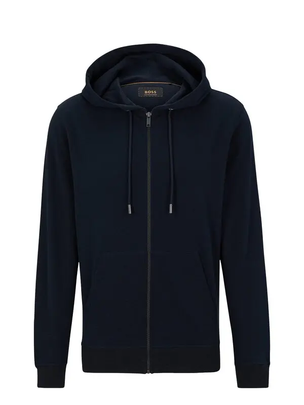 BOSS Cotton-cashmere Hoodie - Blue