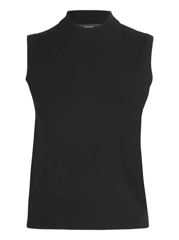 Max Mara Rib-knit Tank Top - Black