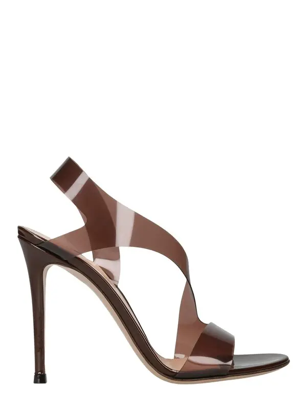 GIANVITO ROSSI Leather Metropolis 105 Sandals - Brown