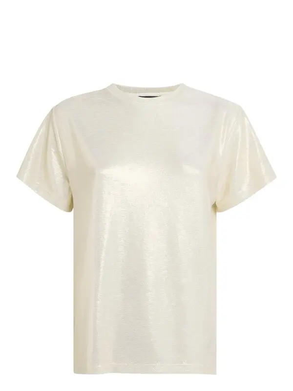 Maje Lamé T-shirt - Gold