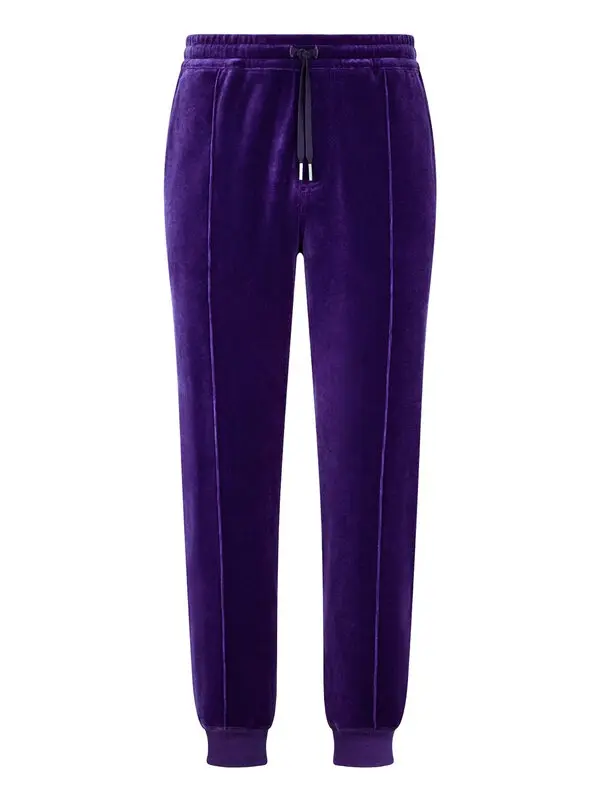 TOM FORD Cotton-blend Velour Sweatpants - Purple