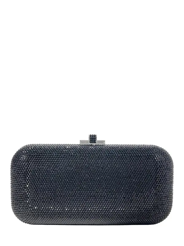 Judith Leiber Crystal-embellished Long Slide Clutch - Black
