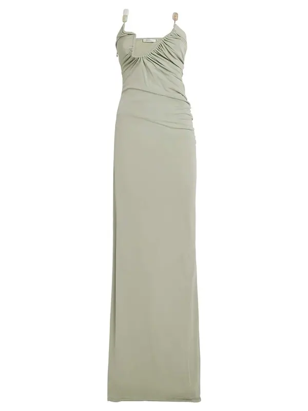 Christopher Esber Odessa Arced Strapless Gown - Green