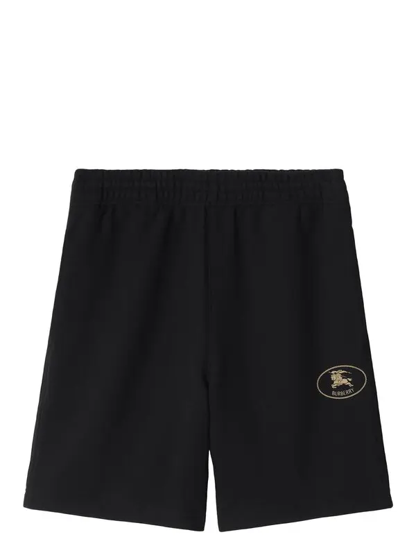 Burberry Cotton Logo Shorts - Black