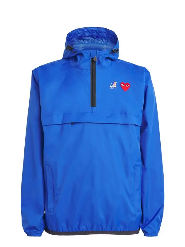 Play Comme Des Garcon X K-way Nylon Jacket - Blue
