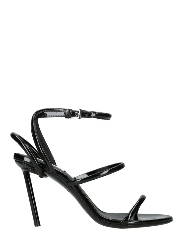 Alaïa Patent Leather Heeled Sandals - Black